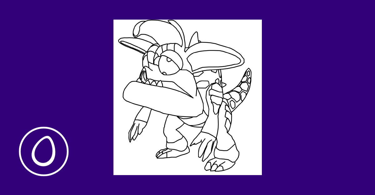 Banshee Grendel Coloring Page.png - EemFoo